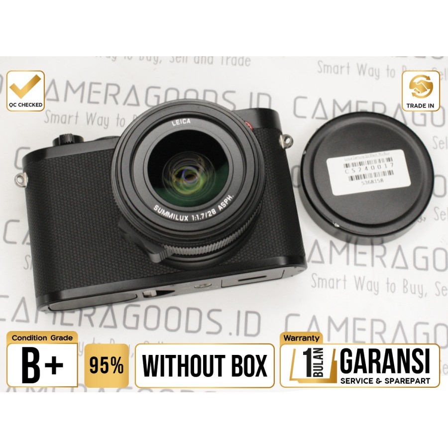 Jual Leica Camera Q2 Black Full Frame Camera - Grade B+ - CS240017 ...