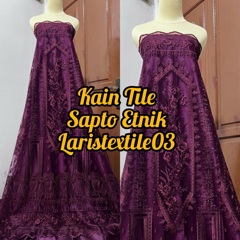 Jual KAIN TILE SAPTO ETNIK / TILE ELISAB BORDIR / TILE KOTAK / BAHAN ...