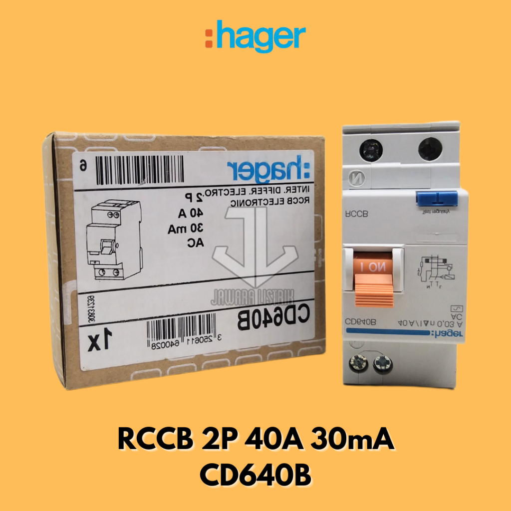Jual HAGER ELCB/RCCB CD640B 2P 40A 30MA AC | Shopee Indonesia