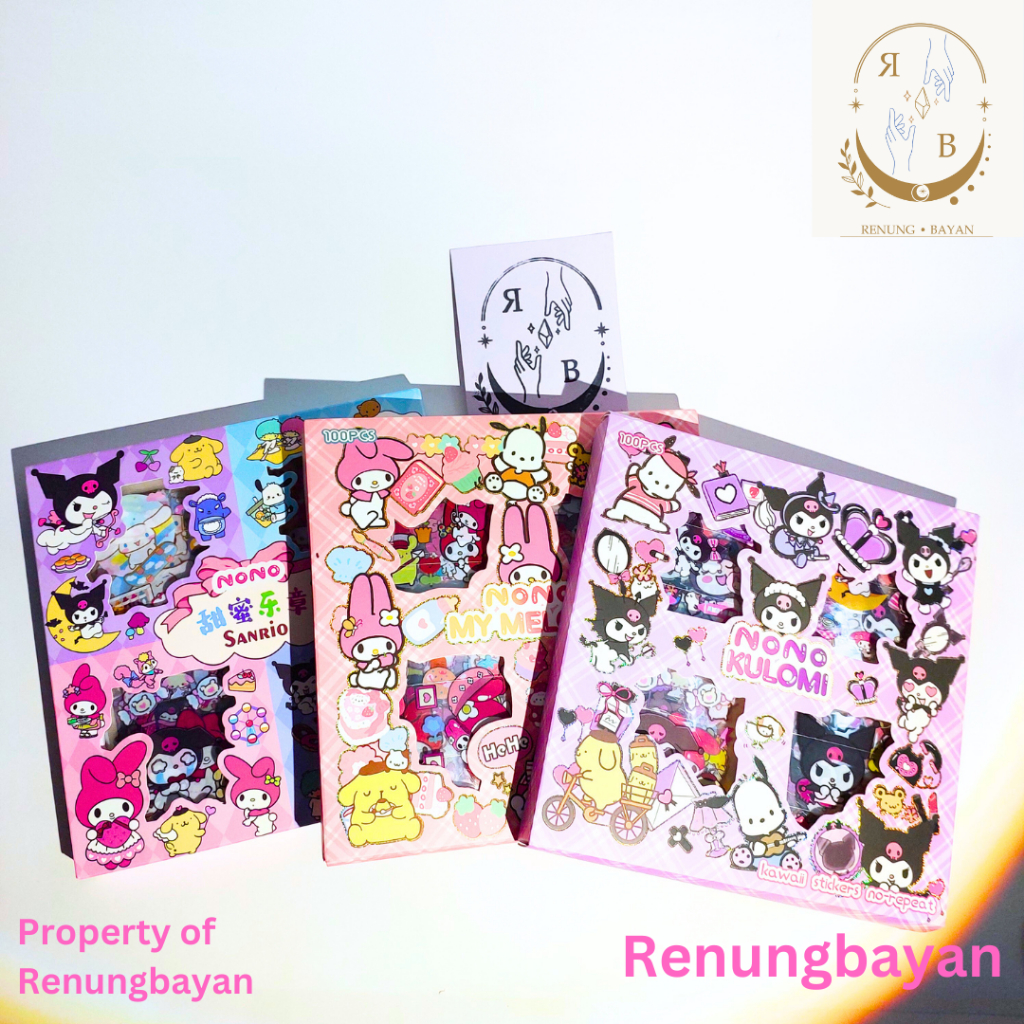 Jual STIKER PREMIUM KEKINIAN KUROMI 1 Box Stiker Lucu ANTI AIR/WATERPROOF Freebies PVC Dekorasi ...