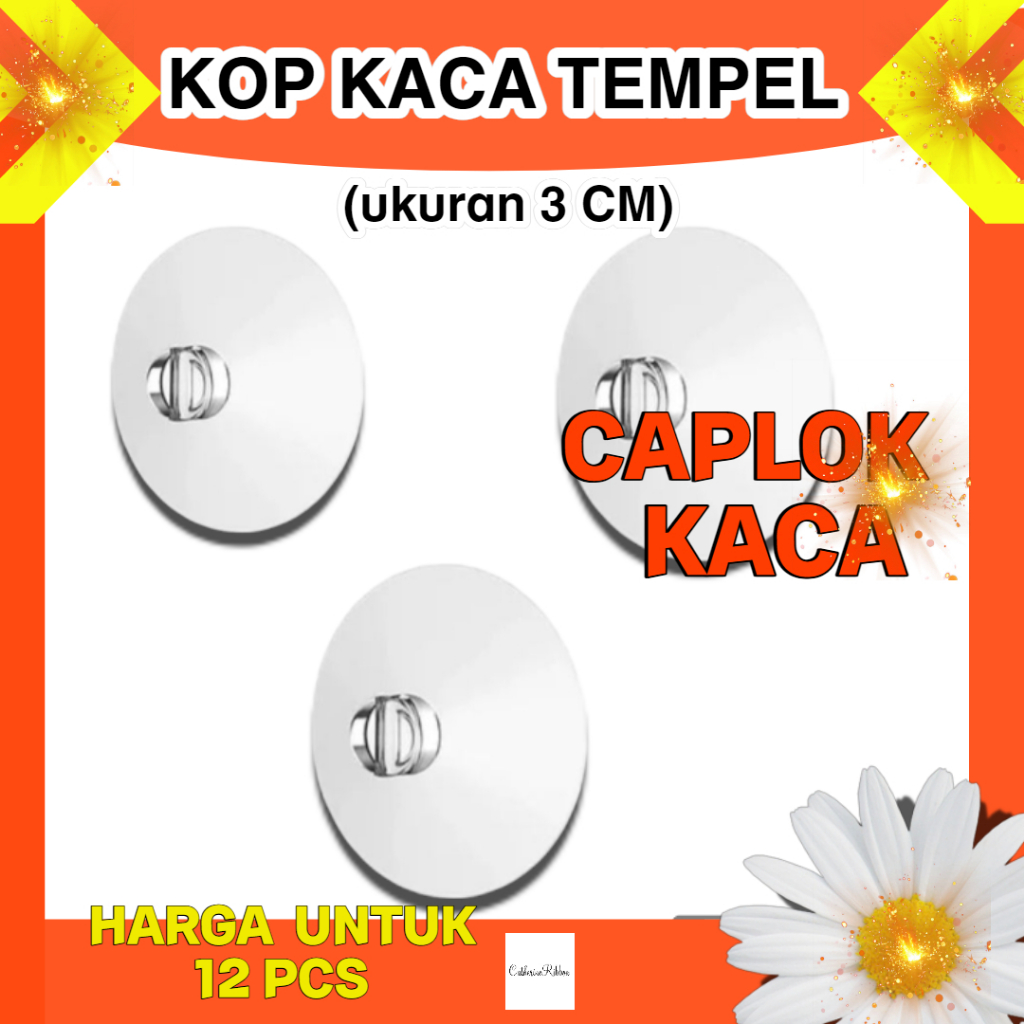 Jual KOP KACA TEMPEL BESAR/KECIL 3 CM/TEMPEL HOOK DINDING SERBAGUNA ...