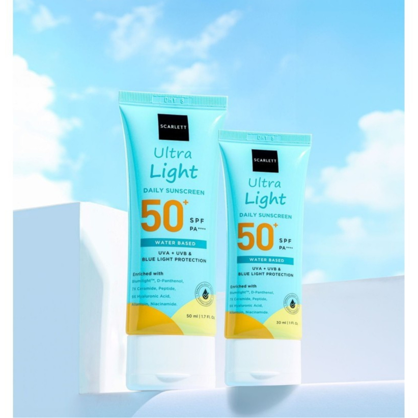 Jual NEW SCARLETT Whitening Sunscreen Ultra Light Daily Spf 50 Pa++ ...