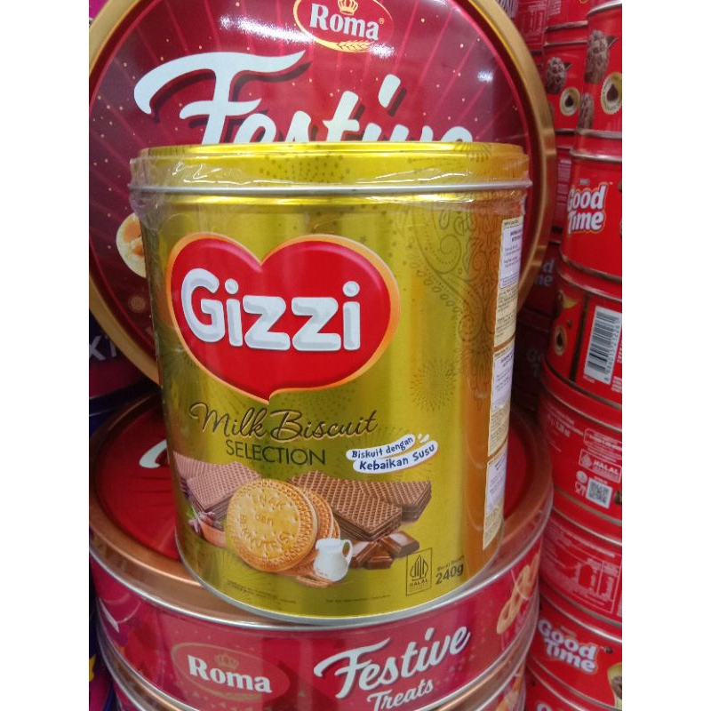 Jual Gizzi milk biscuit kaleng penyok dikit 240g | Shopee Indonesia