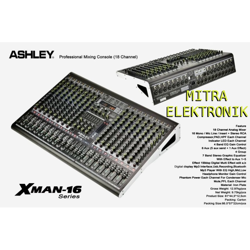Jual MIXER ASHLEY XMAN 16 2024 Compress / MIXER ASHLEY 16 Channel ...