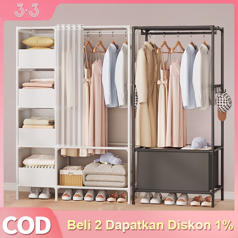 Jual Rak Gantungan Baju Serbaguna Stand Hanger Lemari Pakaian Minimalis ...