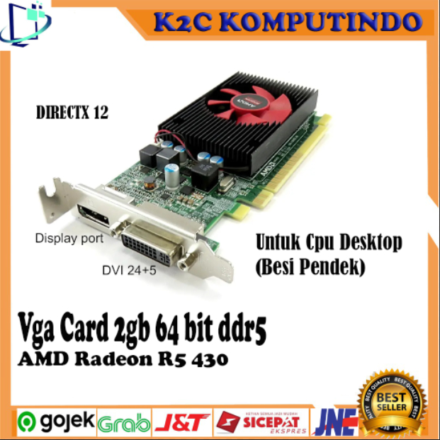 Jual VGA card 2gb 64bit DDR5 , GAMING VGA, SECOND NORMAL TESTED ...