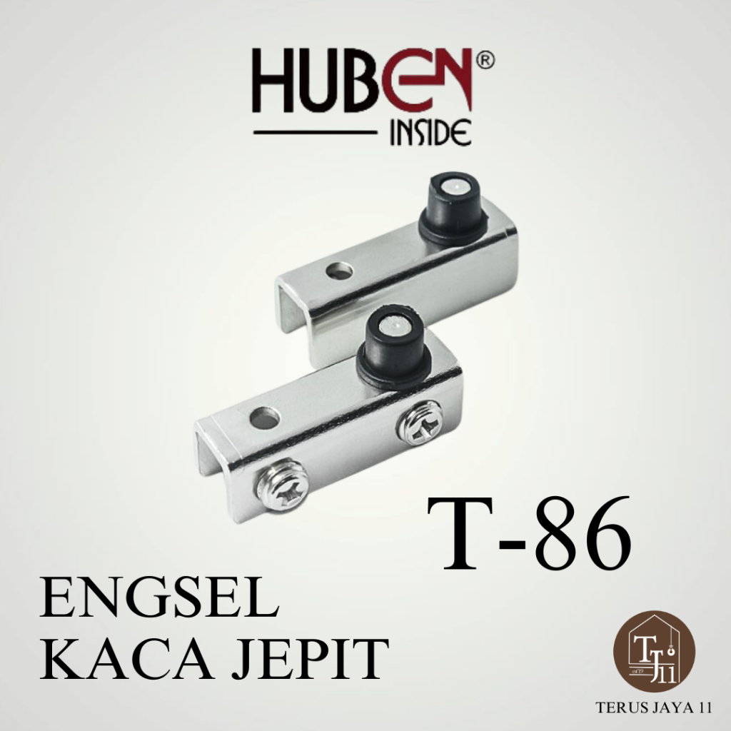 Jual HUBEN Engsel Kaca Jepit T-86 Chrome / HUBEN T-86 / Engsel Jepit ...