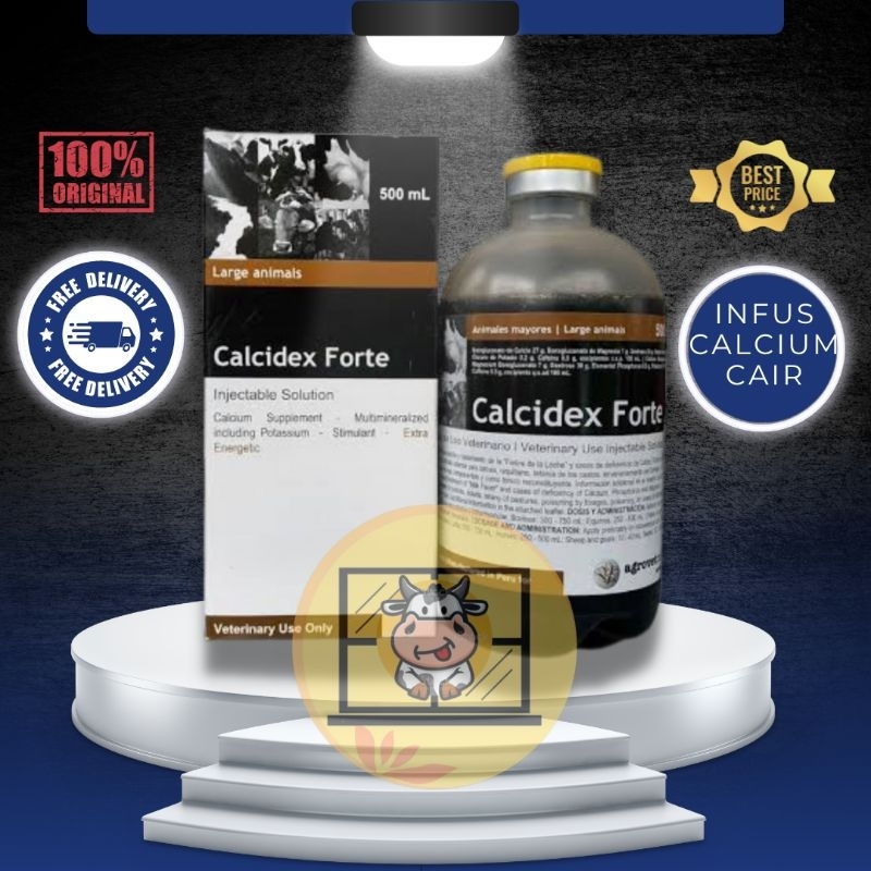 Jual Calcidex Forte 500ml - Obat Untuk Ketosis Sapi Ambruk Milk Fever ...