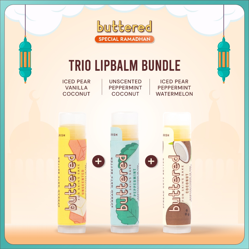 Jual Buttered Bundle 3 in 1 Trio Lip Balm Bundle Paket Hemat | Shopee ...