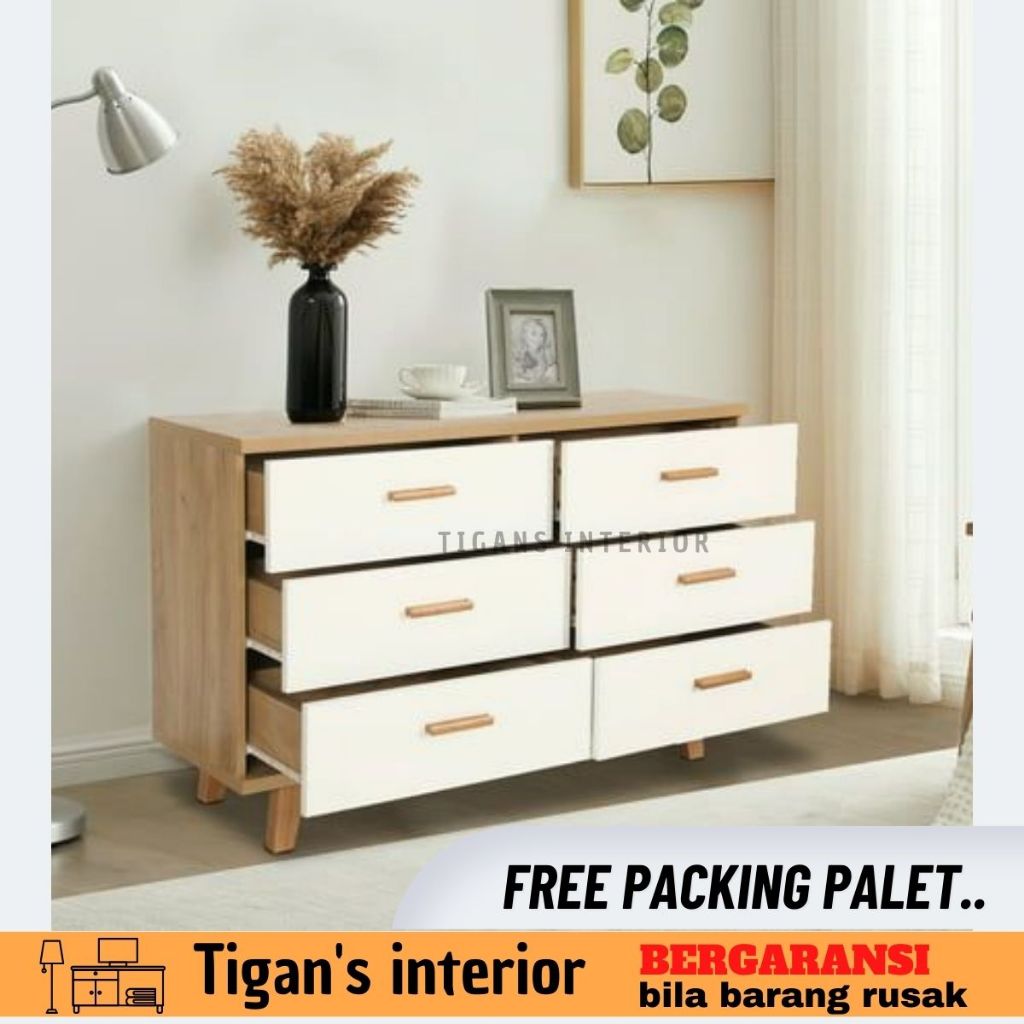 Jual Drawer Kabinet 6 laci Modern Minimalis / Lemari Laci Serbaguna ...