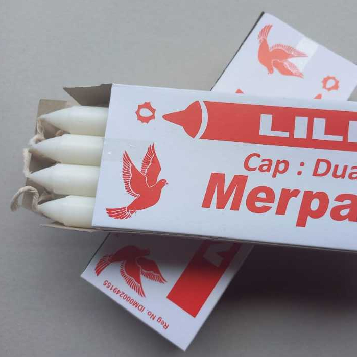 Jual (1pack isi 8 batang) Lilin Lampu Cap 2 Merpati/Lilin Lampu 7 ...