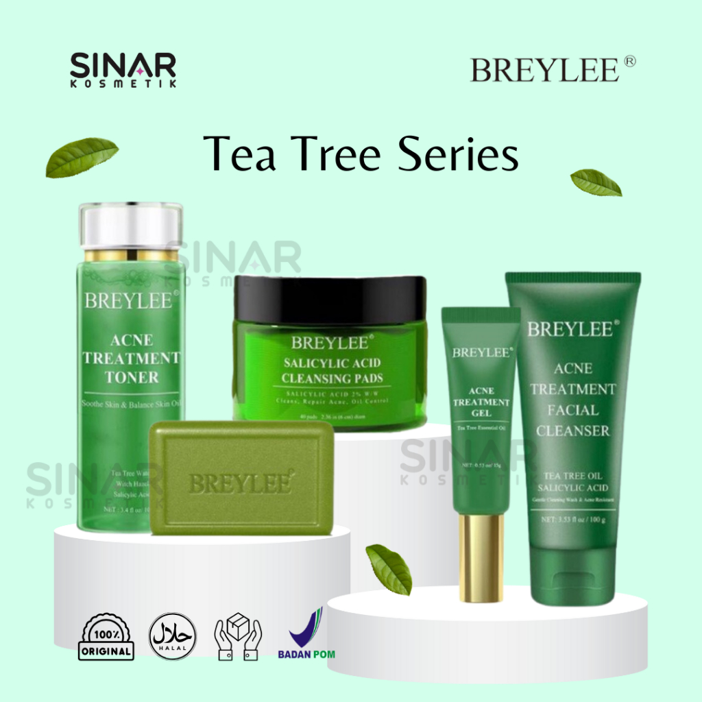 Jual (BPOM) BREYLEE Tea Tree Series | Cleanser | Toner | Acne Gel ...