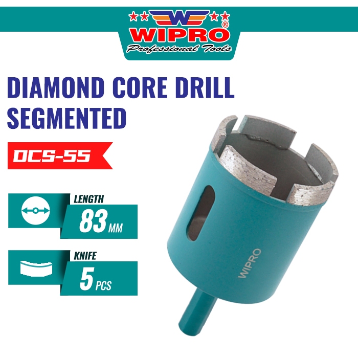 Jual Wipro Holesaw Mata Bor Lubang Keramik Granit Marmer DCS-55, DCS-60, DCS-65 (55, 60, 65mm ...