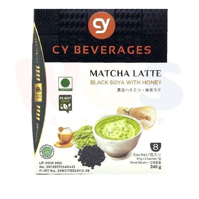 Jual CY Beverages Matcha Latte Black Soya With Honey (30gr@8sachet ...