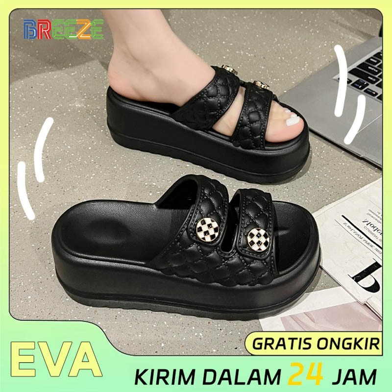 Jual Sandal wanita ban dua tinggi terbaru korea murah empuk Sendal ...