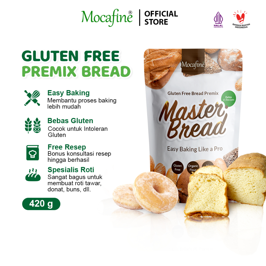 Jual MOCAFINE Gluten Free BREAD FLOUR by Rumah Mocaf - Premix Roti ...