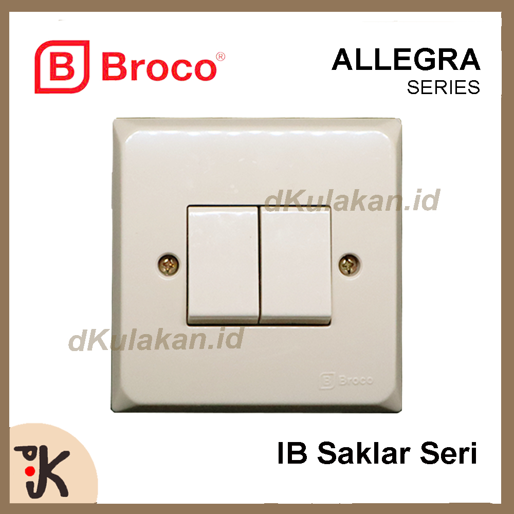 Jual BROCO ALLEGRA IB SAKLAR SERI CREAM C162 INBOW TANAM 2 GANG SWITCH ...