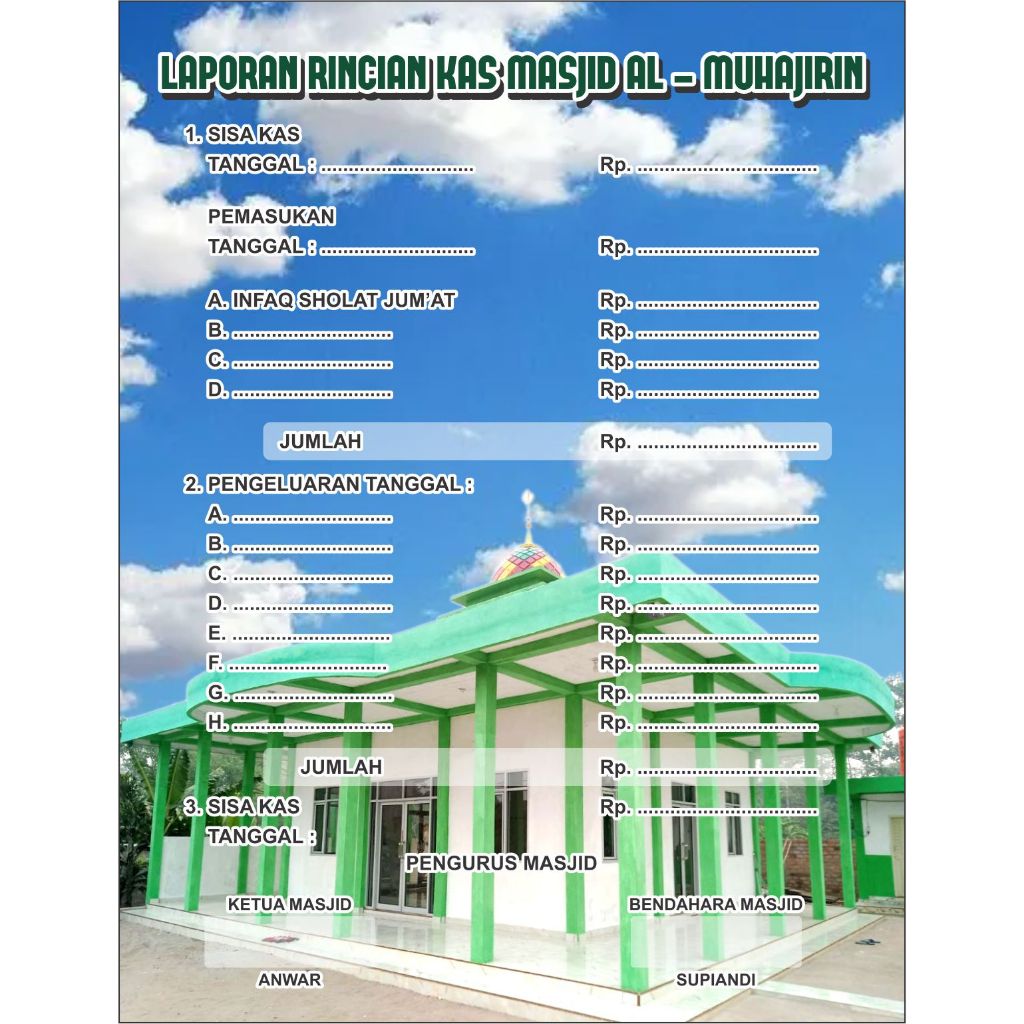 Jual Banner Spanduk Laporan Rincian Masjid CUSTOM FREE | Shopee Indonesia