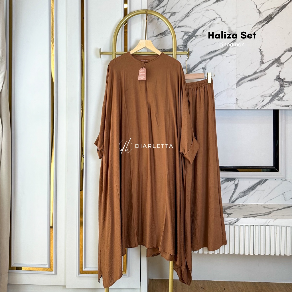 Jual Haliza Set Rok Abaya Malayu Jumbo Set Melayu Viral Polo Linen BY ...