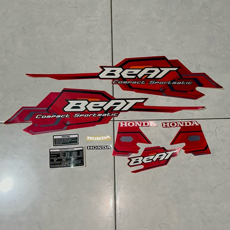 Jual Stiker stripping striping decal graphic Honda Beat karbu ...