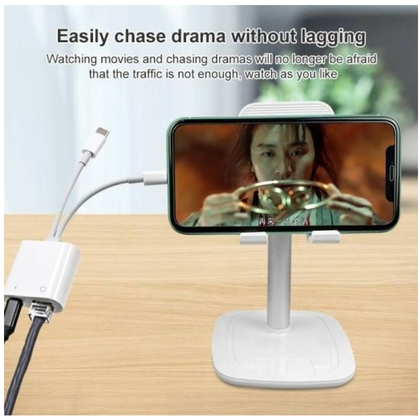 Jual 2in1 android Lightning Type C to LAN Ethernet 100Mbps RJ45 Charger ...