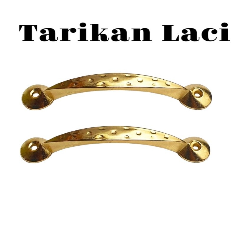 Jual Tarikan Laci Lemari Antik Gold Vintage Bintik Handel 5 Inch ...