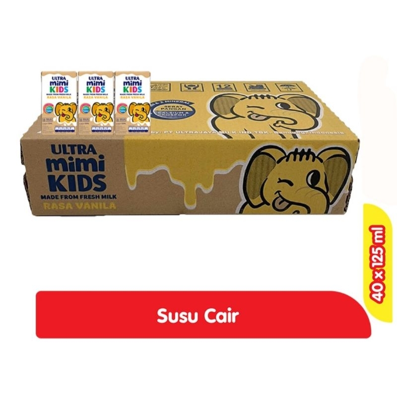 Jual ULTRA Mimi Kids Susu UHT Vanila 40 x 125 ml | Shopee Indonesia