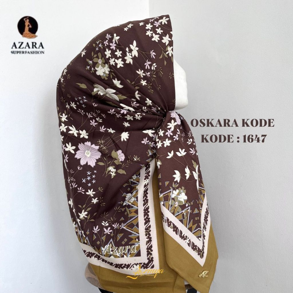 Jual Azara Motif part 1 Scarf Kerudung Hijab Segi Empat (Voal Motif ...