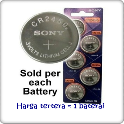 Jual Baterai Lithium Sony 3V CR 2450 CR2450 Battery Batre | Shopee ...