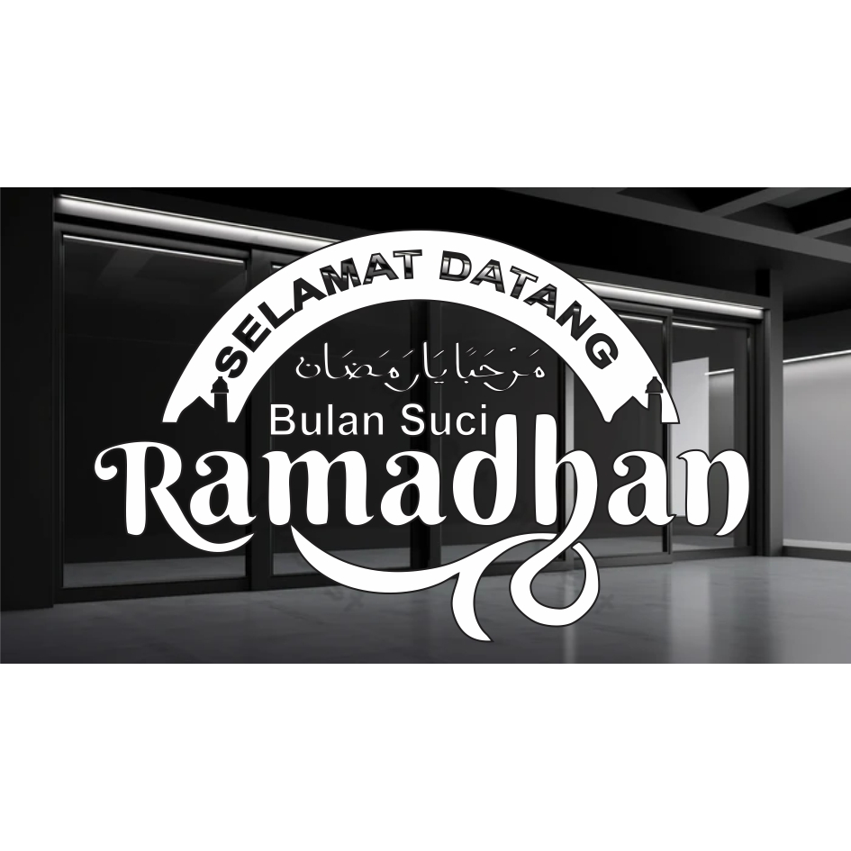 Jual Stiker Cutting selamat datang ramadhan Dekorasi Kaca sticker ...