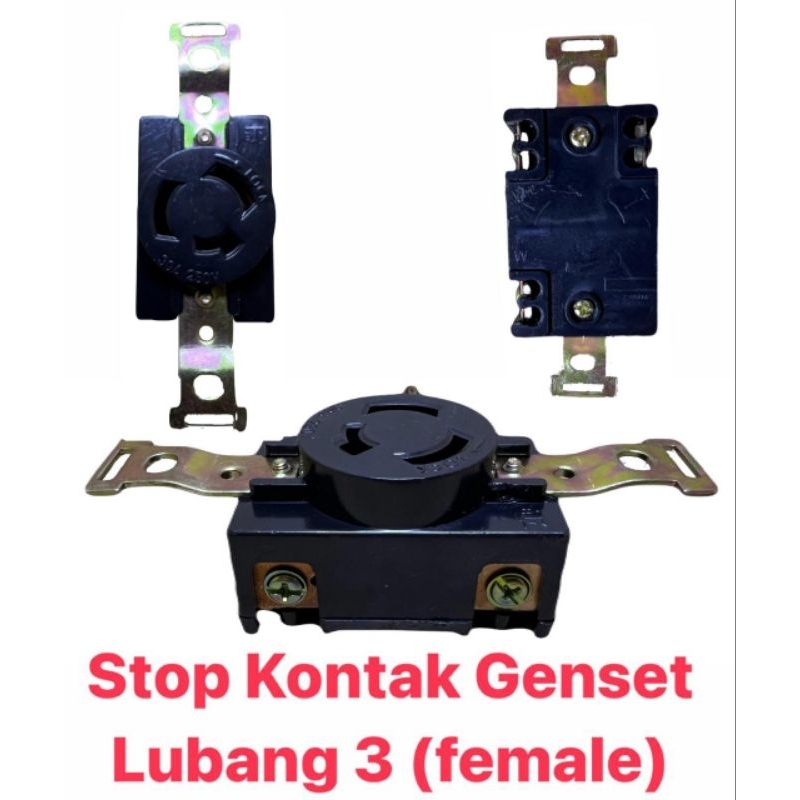 Jual Colokan BULAT Female Genset kaki 3 bulat stop kontak genset ...