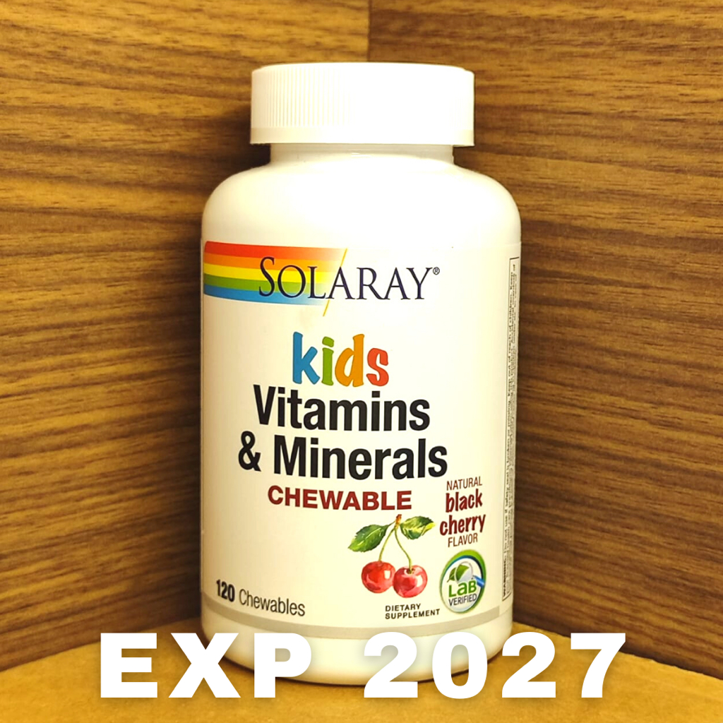 Jual Solaray Kids Vitamins Mineral Multivitamin 120 Chewables Kunyah ...