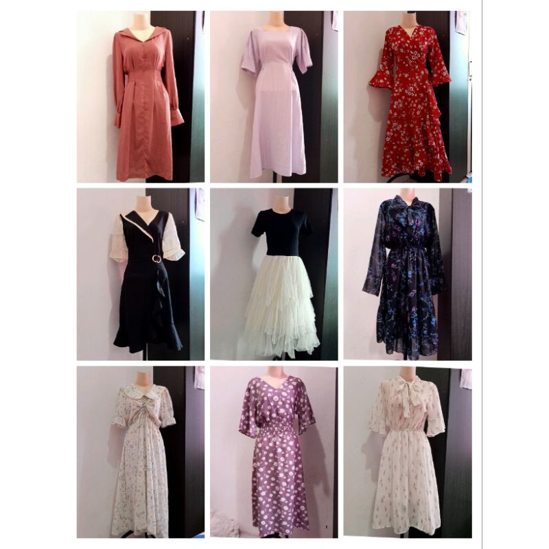 Jual Dress sifon premium vintage bunga, tutu, tile | Shopee Indonesia