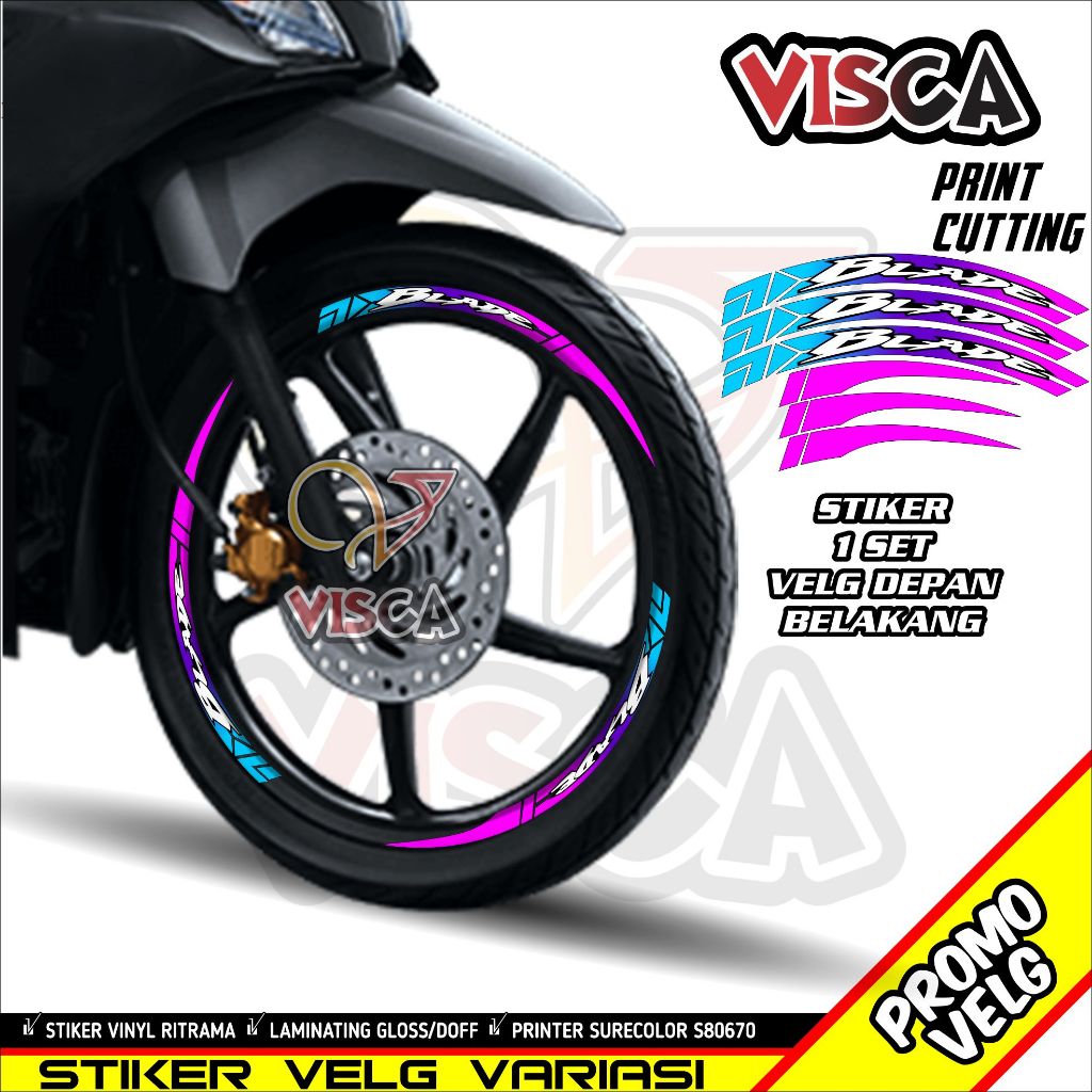 Jual Stiker Velg List Velg Motor Stiker Velg Blade Motif Bunglon 2 ...