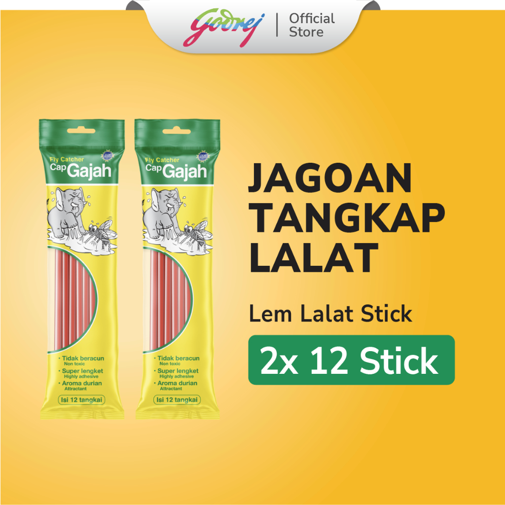 Jual Cap Gajah Lem Lalat Stick 12'S x 2 pcs | Shopee Indonesia