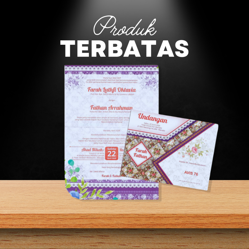 Jual Blanko Undangan atau Kertas Undangan Promo Edisi Terbatas harga ...