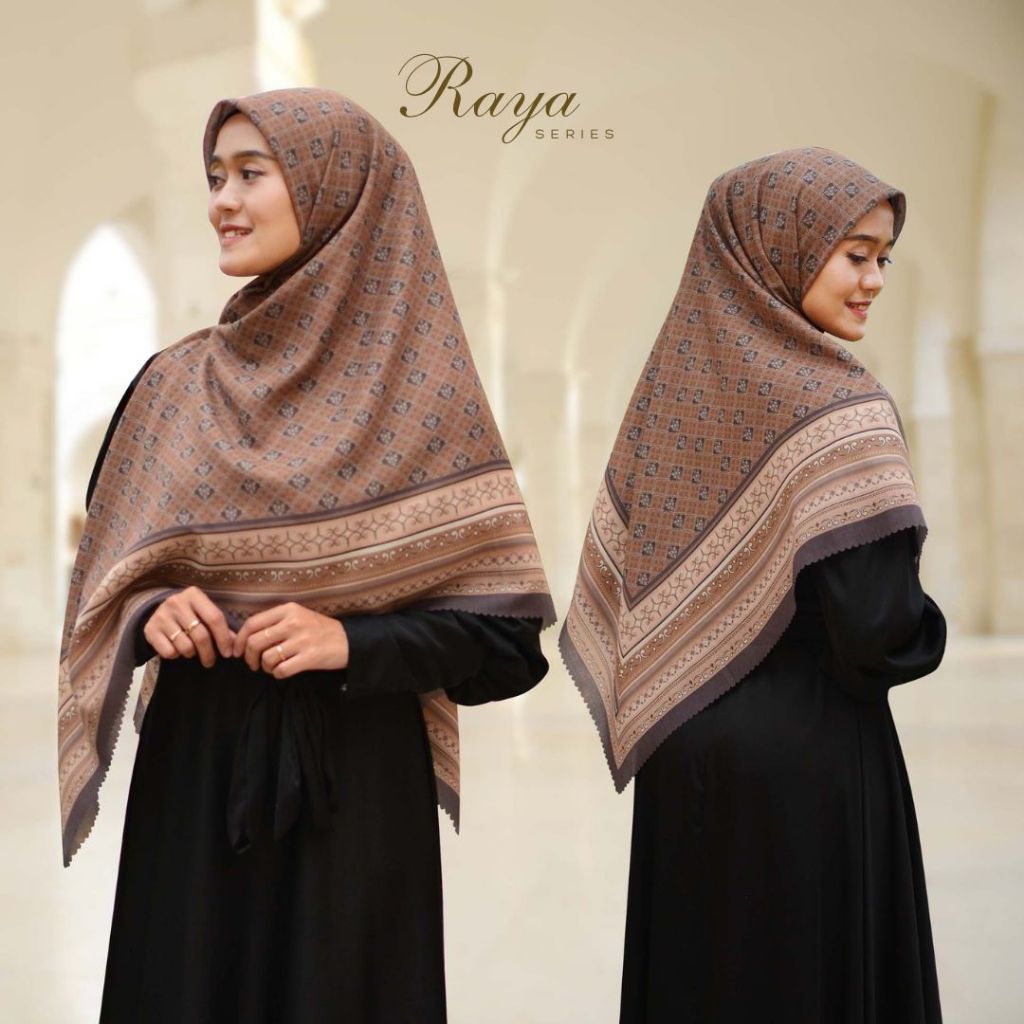 Jual Hijab jumbo | Kerudung segi empat | Jilbab syar'i Raya Series | Shopee Indonesia