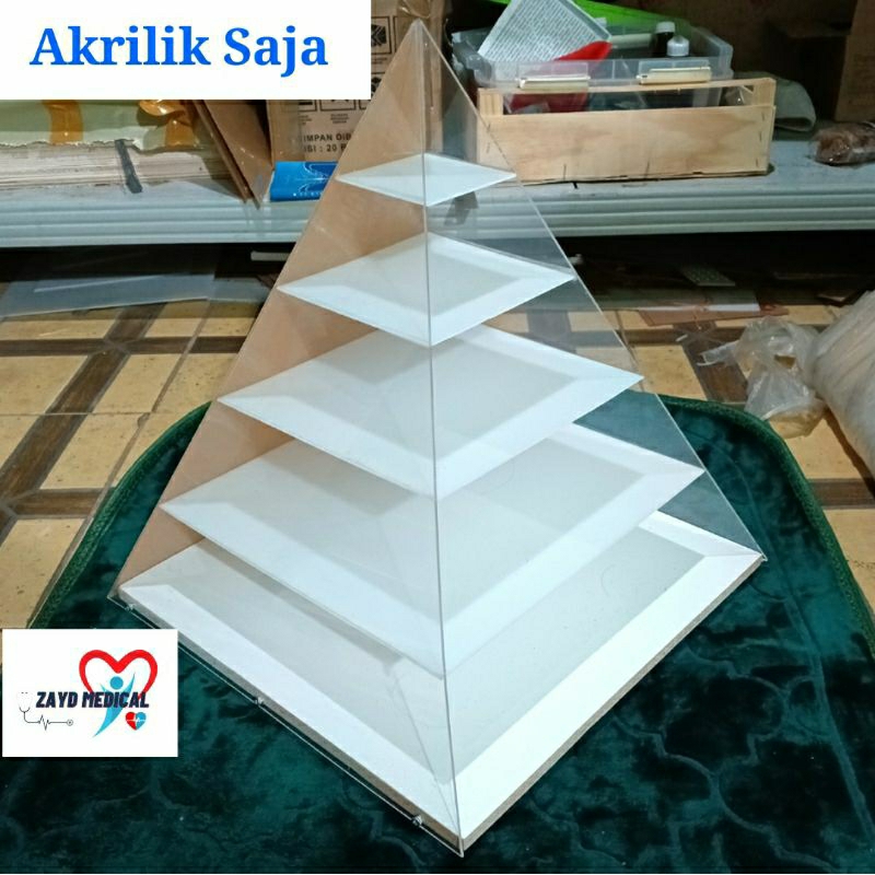 Jual Akrilik food model piramida/ akrilik piramid saja/ akrilik model ...