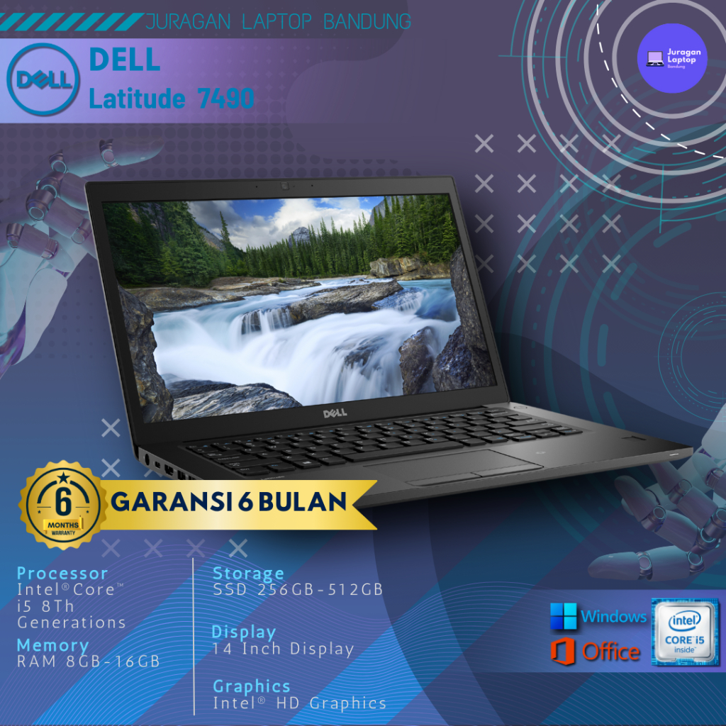 Jual Laptop DELL Latitude 7490, Intel Core i5 Gen 8, RAM 8GB-16GB, SSD ...