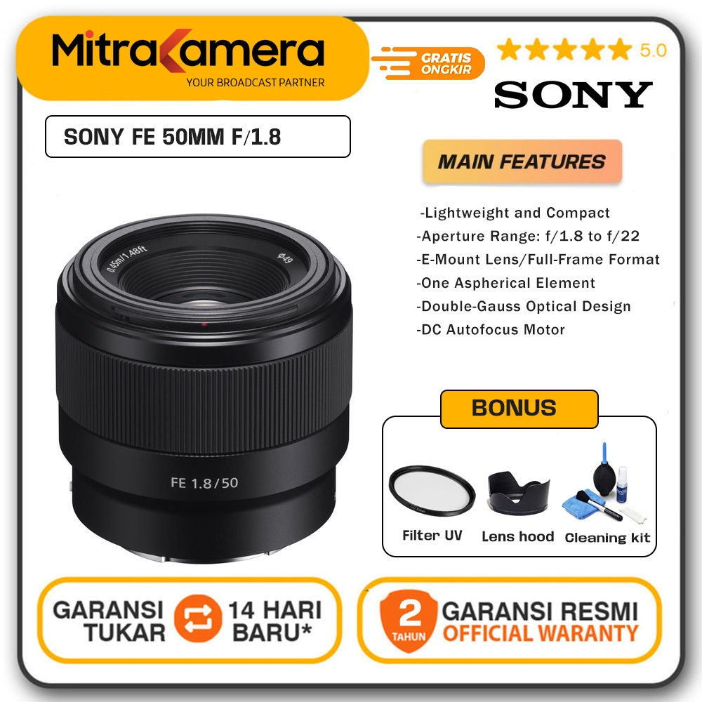 Jual Lensa Sony FE 50mm F1.8 / Lensa Kamera Sony | Shopee Indonesia