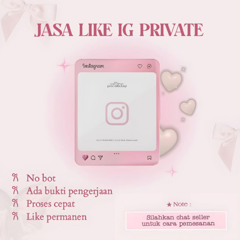 Jual Jasa like IG private | Vote ig private | Jasa like tiktok private | Jasa like komen ...