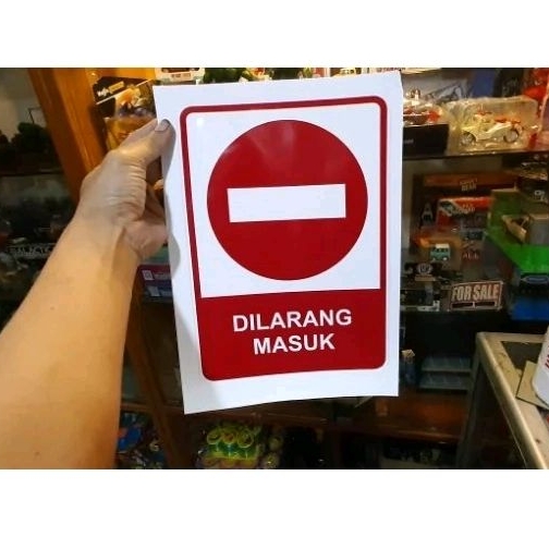 Jual Stiker dinding Rambu lalulintas dilarang masuk stiker hiasan ...