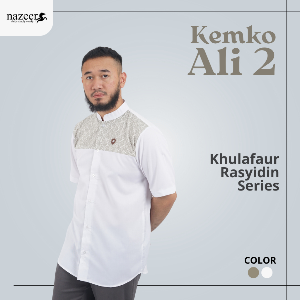 Jual NEW SERIES NAZEER KEMEJA KOKO ALI dan UMAR LENGAN PENDEK NAZEER ORIGINAL | Shopee Indonesia