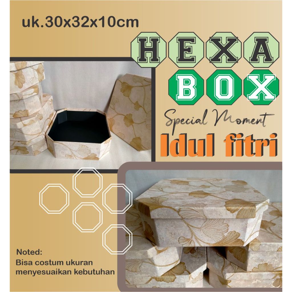 Jual Box Souvenir /Hampers/Kado,model:Hexagonal PREMIUM,Edisi IDUL ...