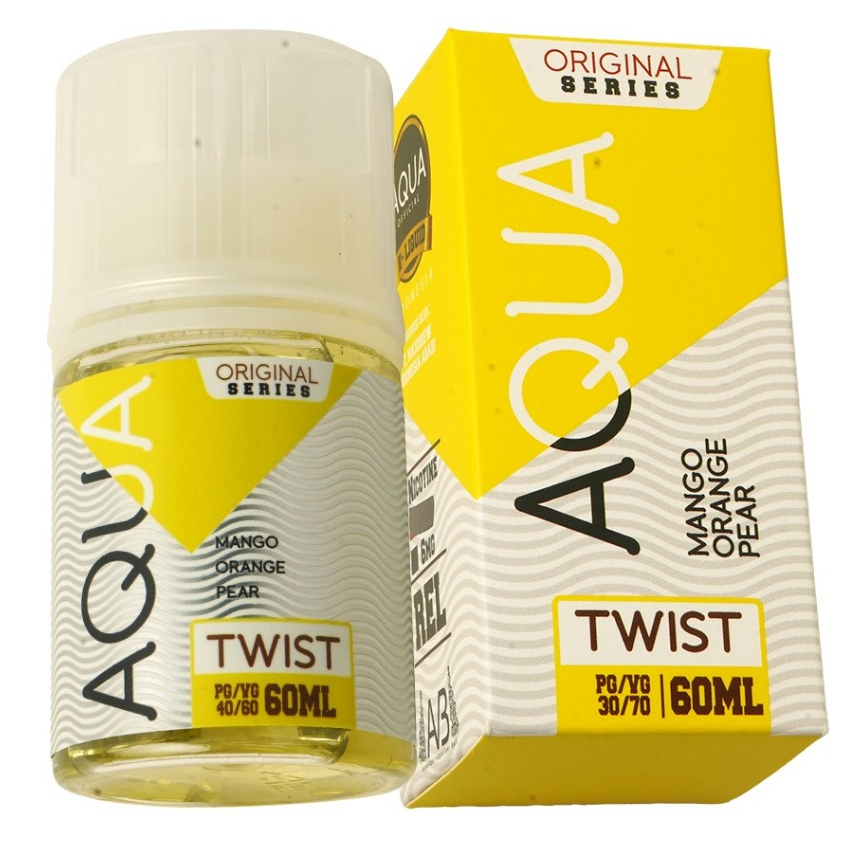 Jual Liquid Vape Aqua Twist Mango Orange Pear Freebase 60ML By 9Naga ...