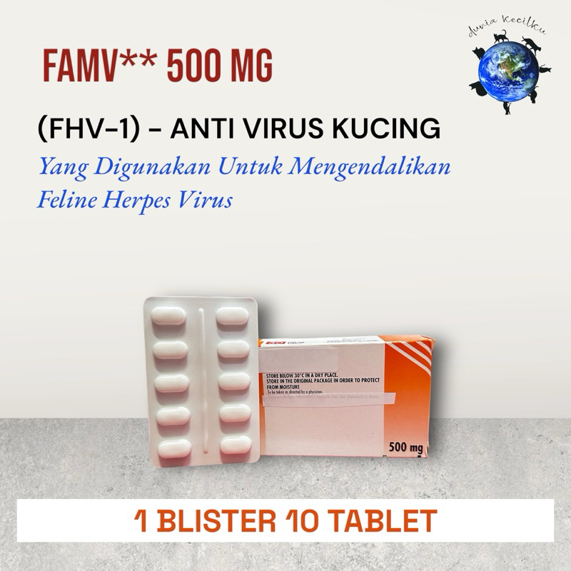 Jual Famfir Feline Herpes Virus (FHV-1) - Tablet Obat Herpes / Anti ...