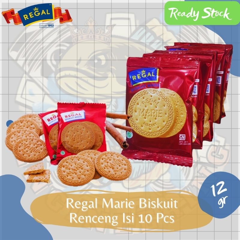 Jual Regal Biskuit Marie Renceng Isi 10 Pcs x 12 gr | Shopee Indonesia