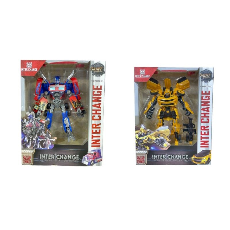 Jual Mainan robot Transformers Inter change Optimus Prime Bumblebee ...