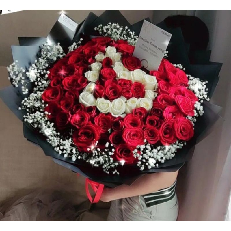 Jual BIG BOUQUET/ SUPER premium bouquet/bucket mawar merah ukuran super ...