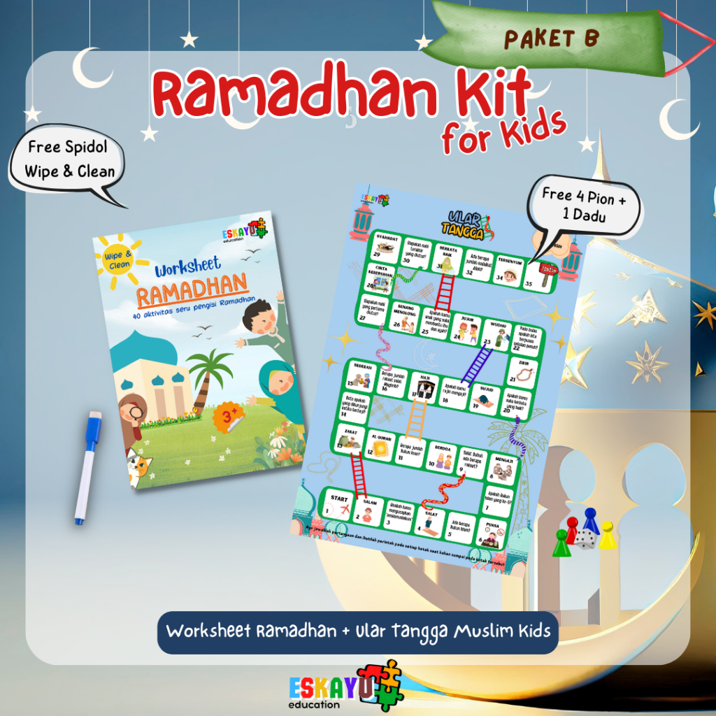 Jual Ramadhan Kit for Kids / worksheet ramadhan, poster ramadhan ...